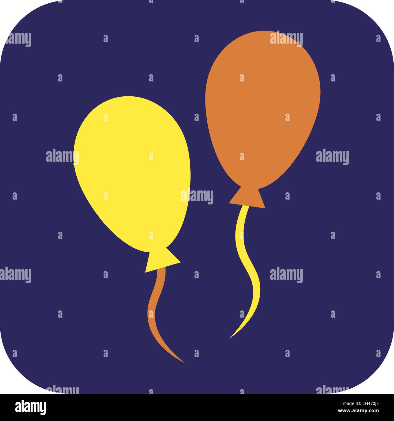 Party balloons, illustration, vector, on a white background Stock ...