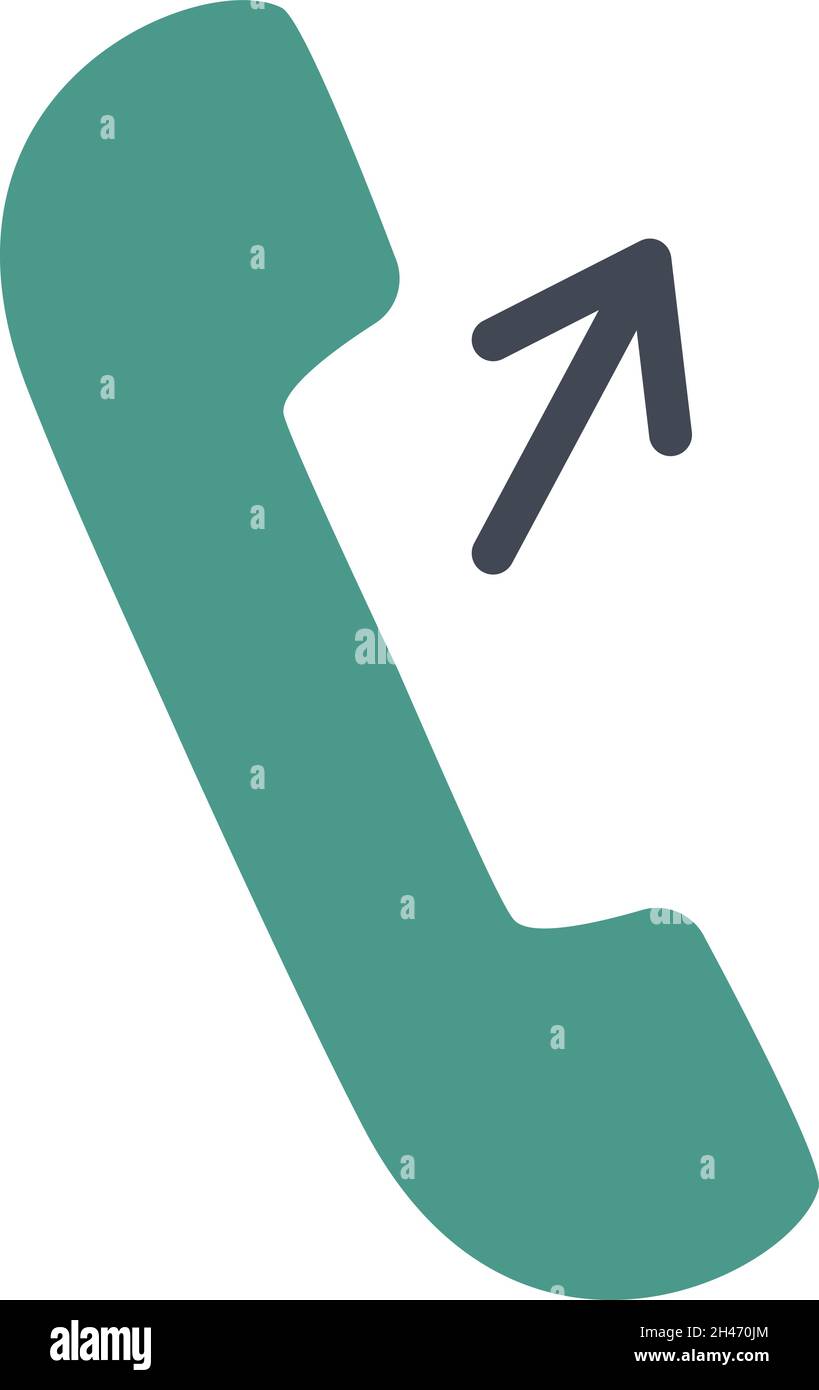 Outgoing phone call, illustration, vector, on a white background Stock ...