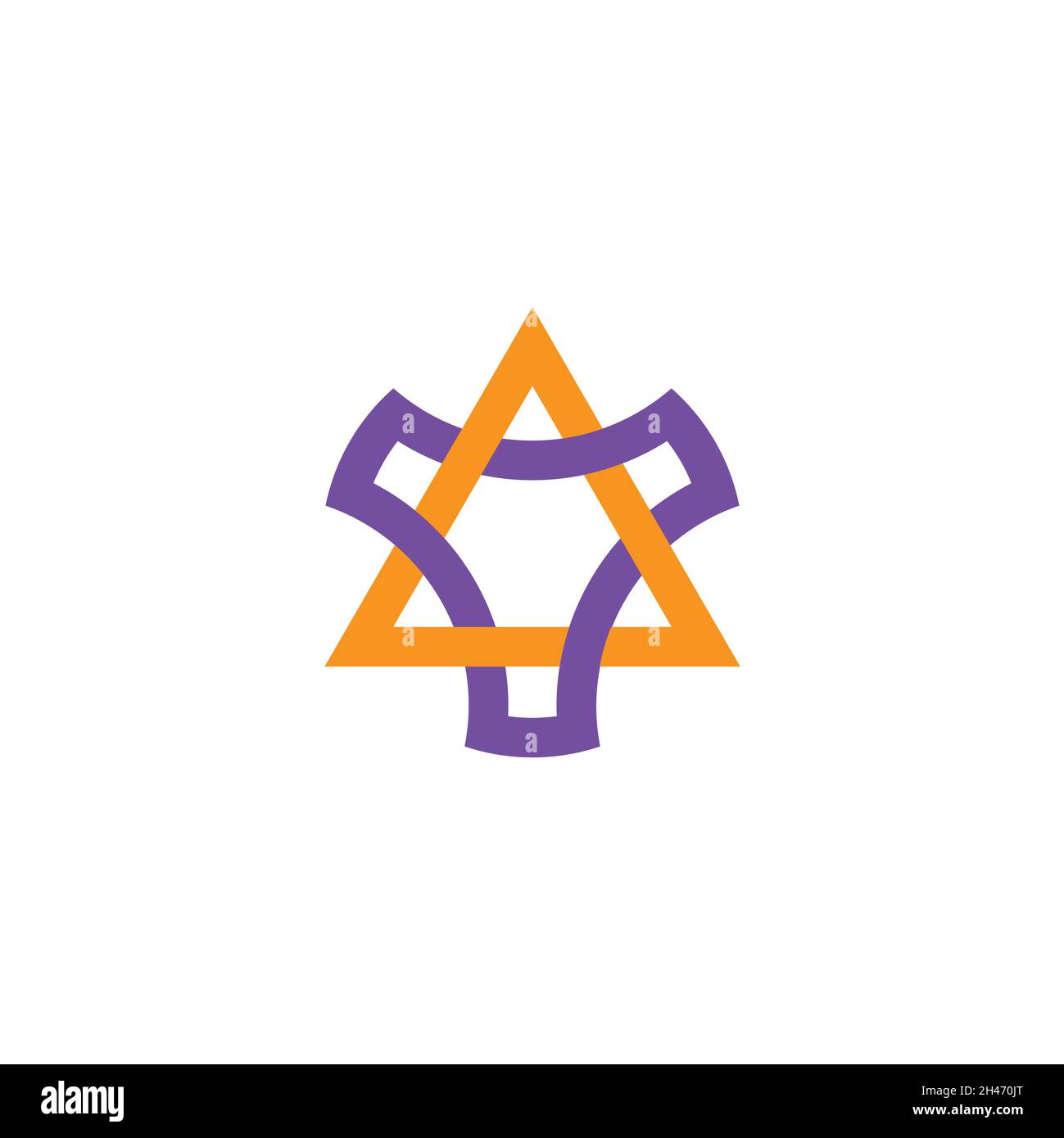 triangles overlapping curves linear geometric logo vector Stock Vector ...