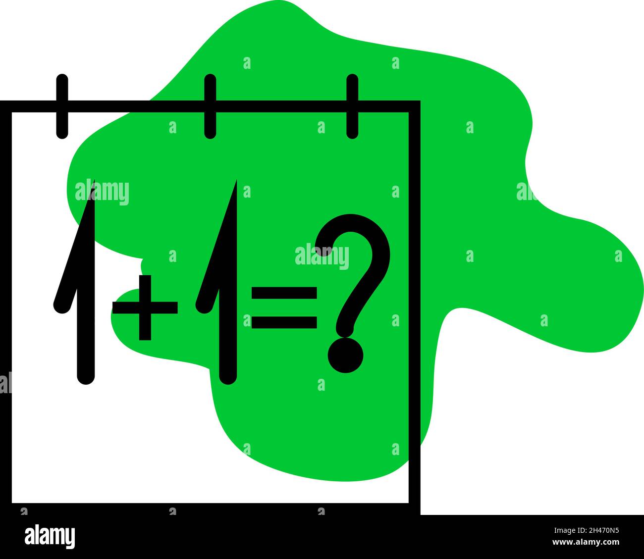 Mathematics class, illustration, vector, on a white background Stock ...