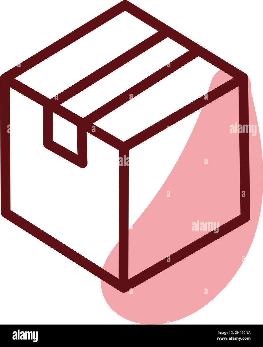 Shopping box, illustration, vector, on a white background Stock Vector ...