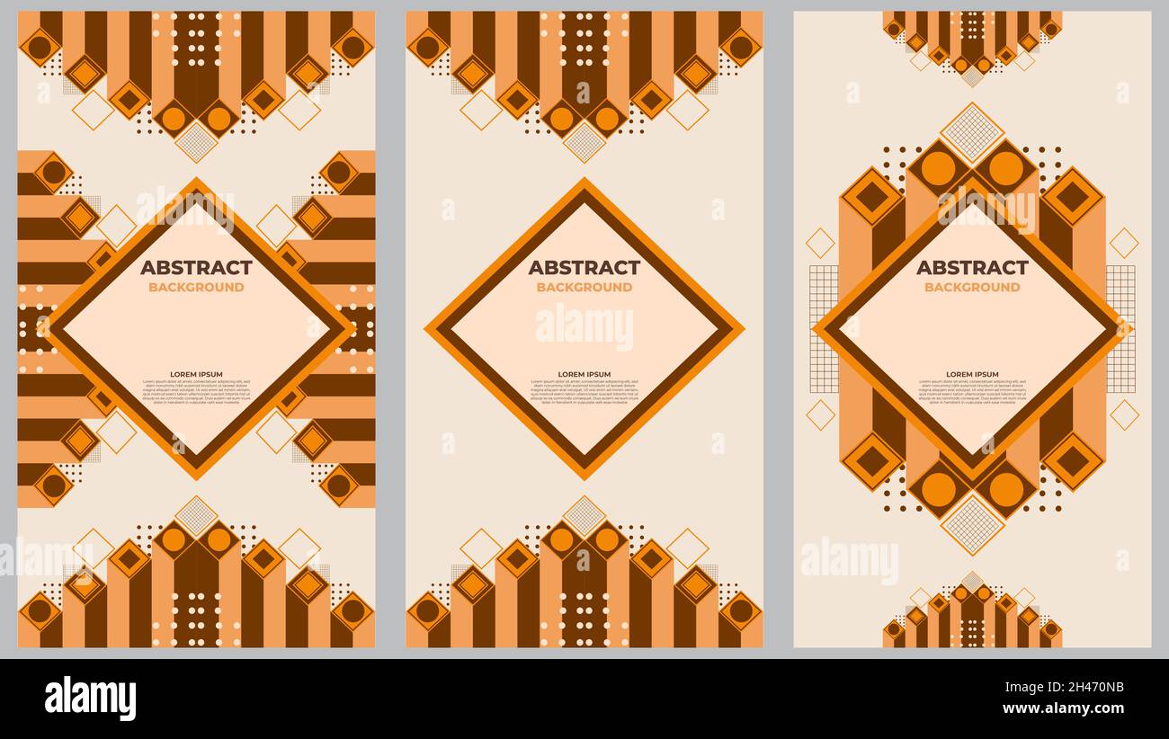 abstract geometric social media stories collection template design ...