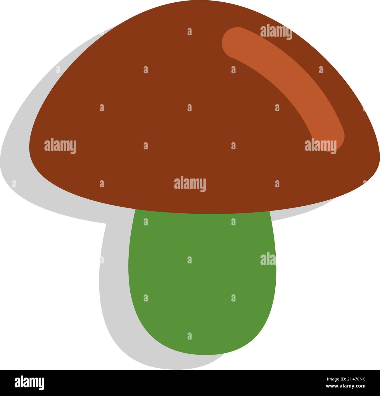 Green mushroom, illustration, vector, on a white background Stock ...