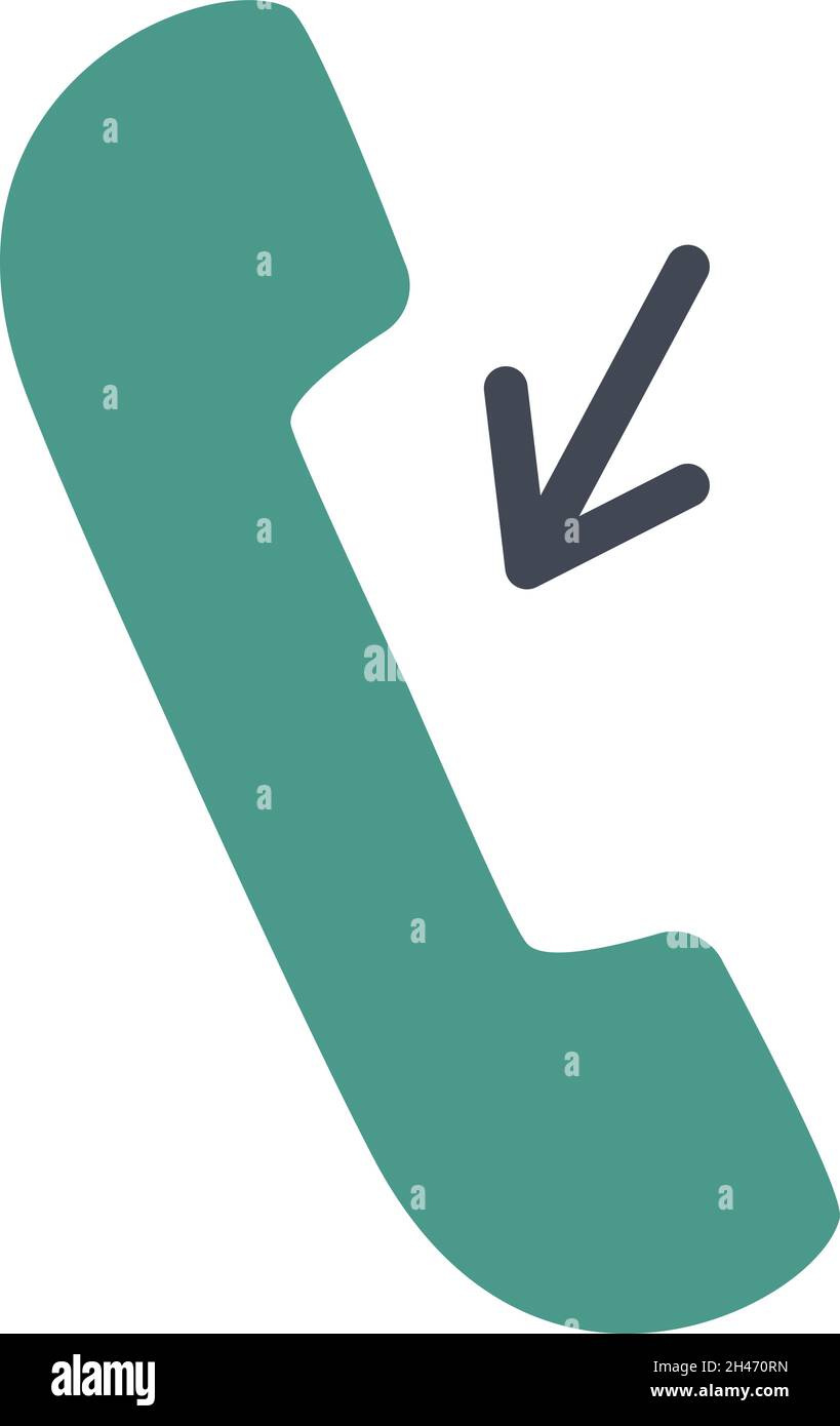 Incoming call, illustration, vector, on a white background Stock Vector ...