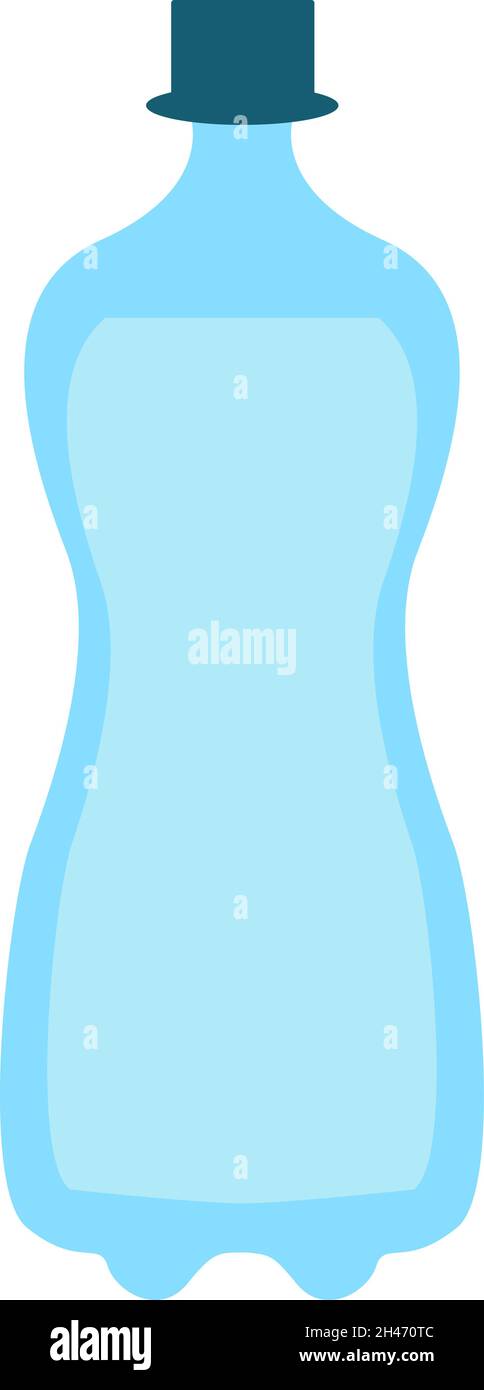 Blue plastic bottle, illustration, vector, on a white background Stock ...