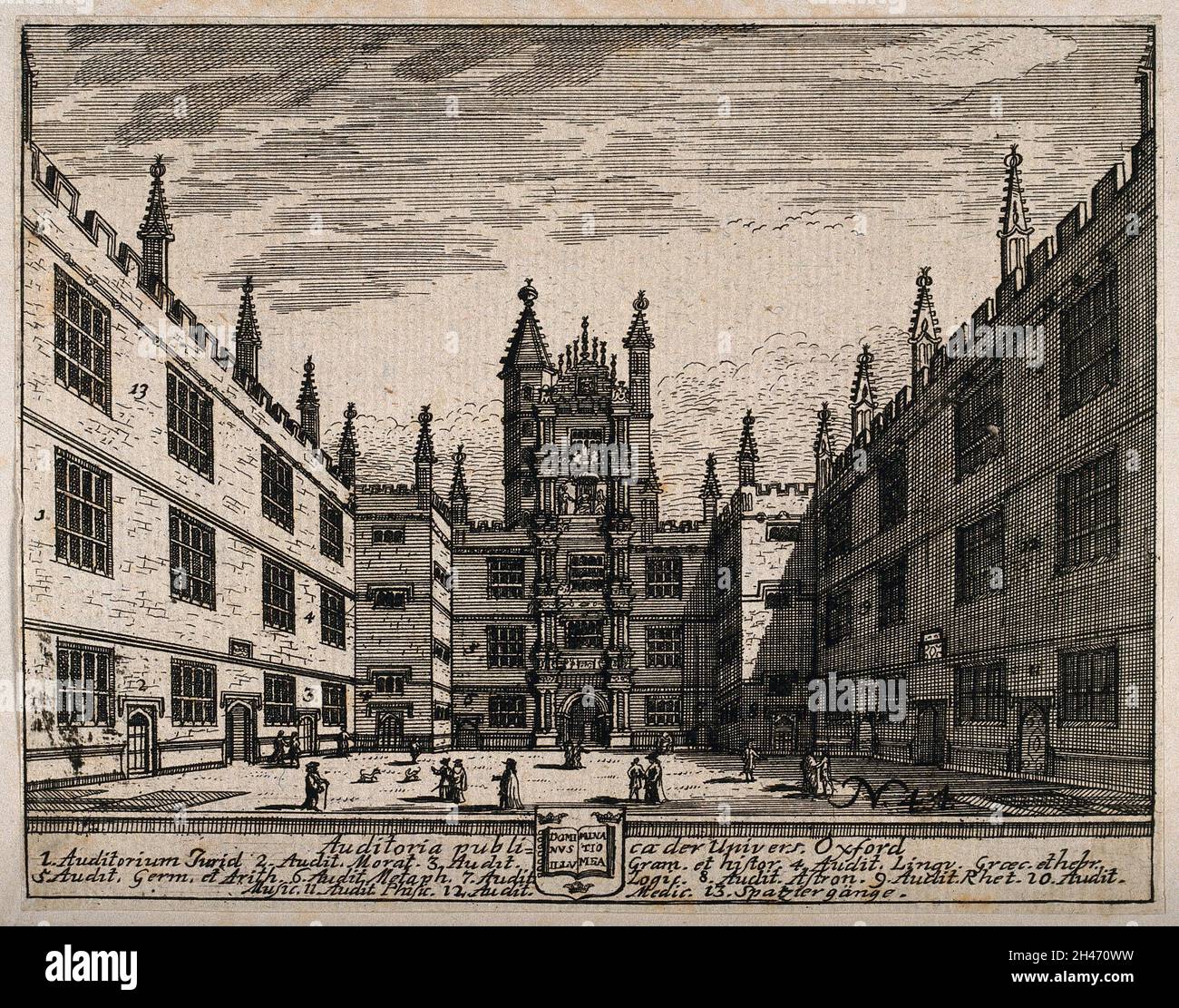 The Schools Quadrangle and the Tower of the Five Orders, Oxford ...