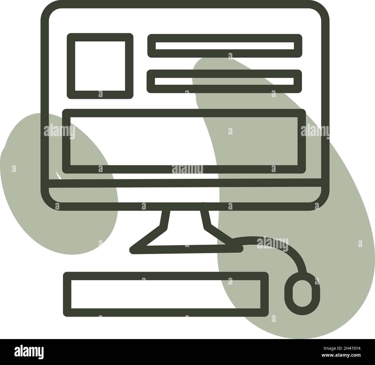 Student computer book desk Stock Vector Images - Alamy