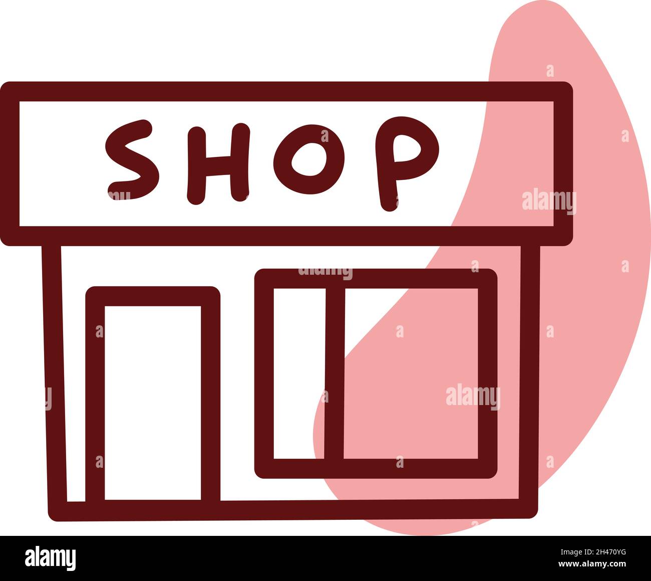 Shop building, illustration, vector, on a white background Stock Vector ...