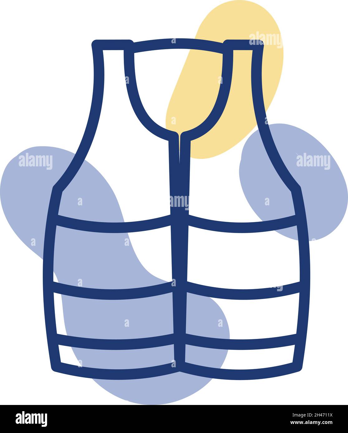 Police vest, illustration, vector, on a white background Stock Vector ...