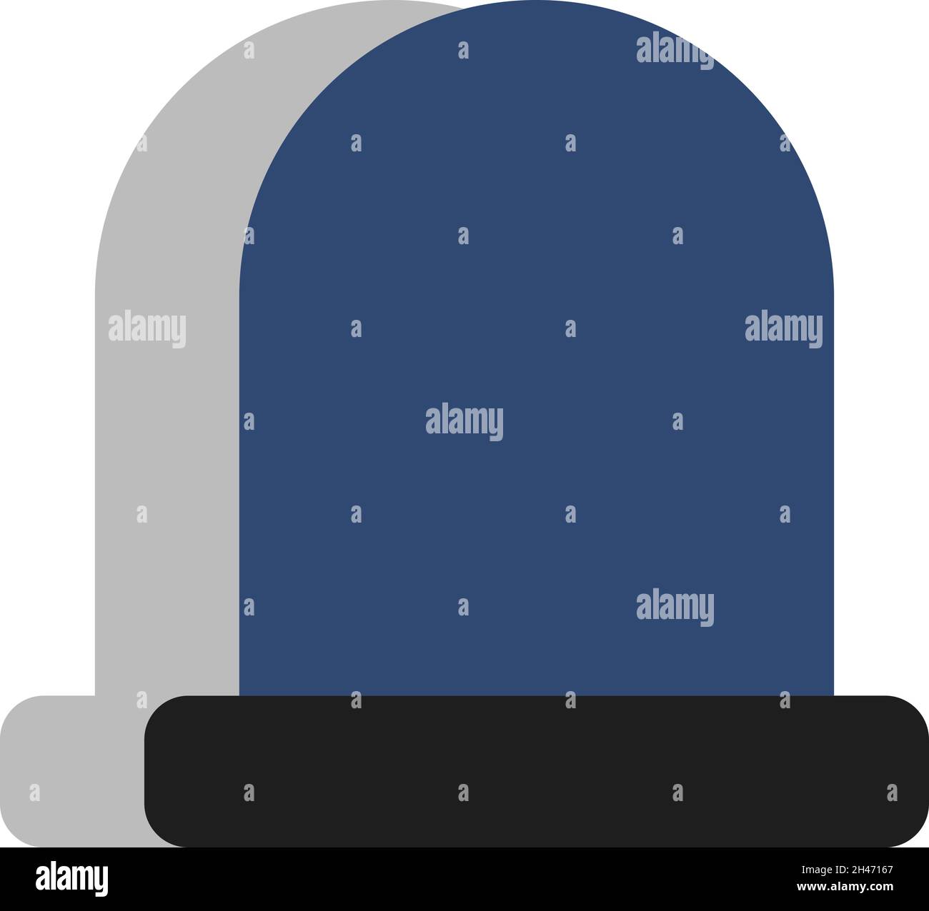 Blue police siren, illustration, vector, on a white background Stock ...