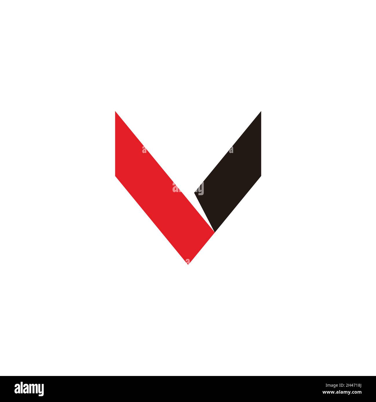 letter v simple geometric motion colorful logo vector Stock Vector ...