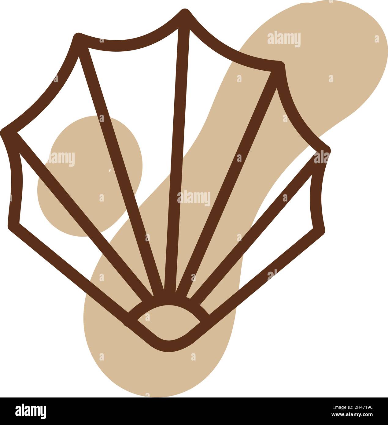 Pretty sea shell, illustration, vector, on a white background Stock ...