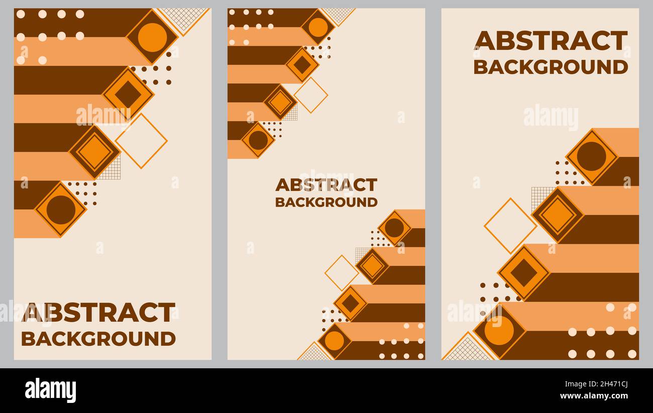 abstract geometric social media stories collection template design ...