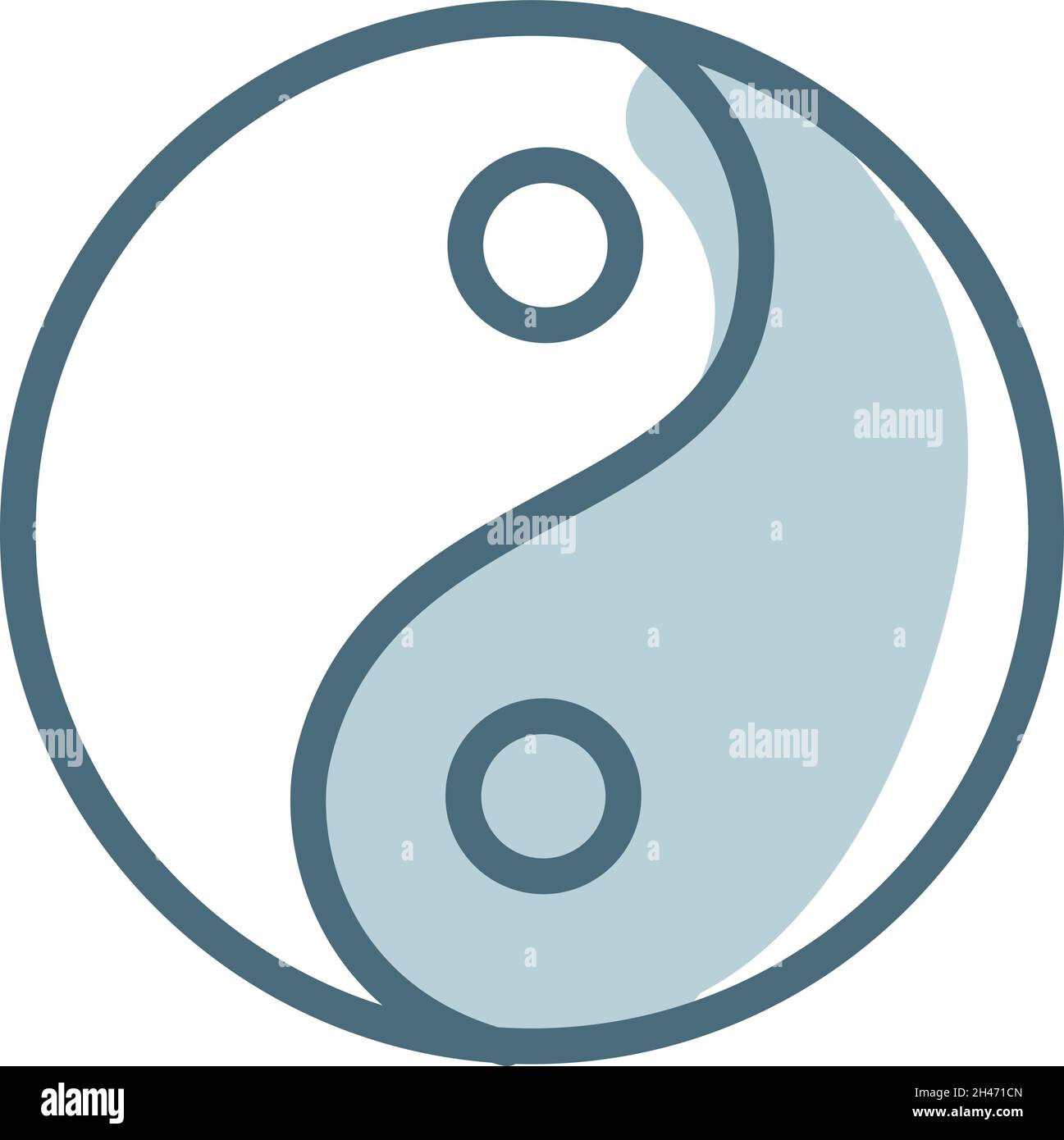 Spa in yin, illustration, vector, on a white background Stock Vector ...