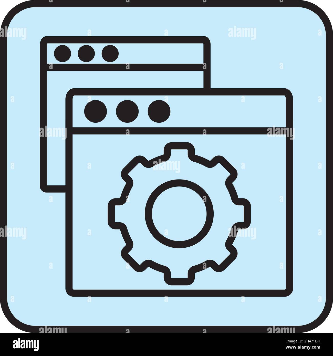 Computer settings, illustration, vector, on a white background Stock ...