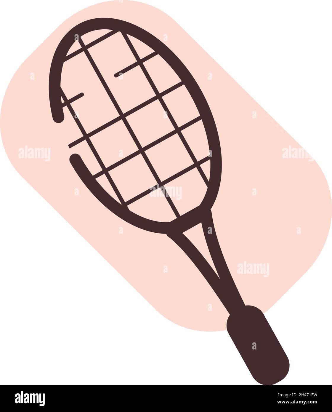 Tennis racket, illustration, vector, on a white background Stock Vector ...