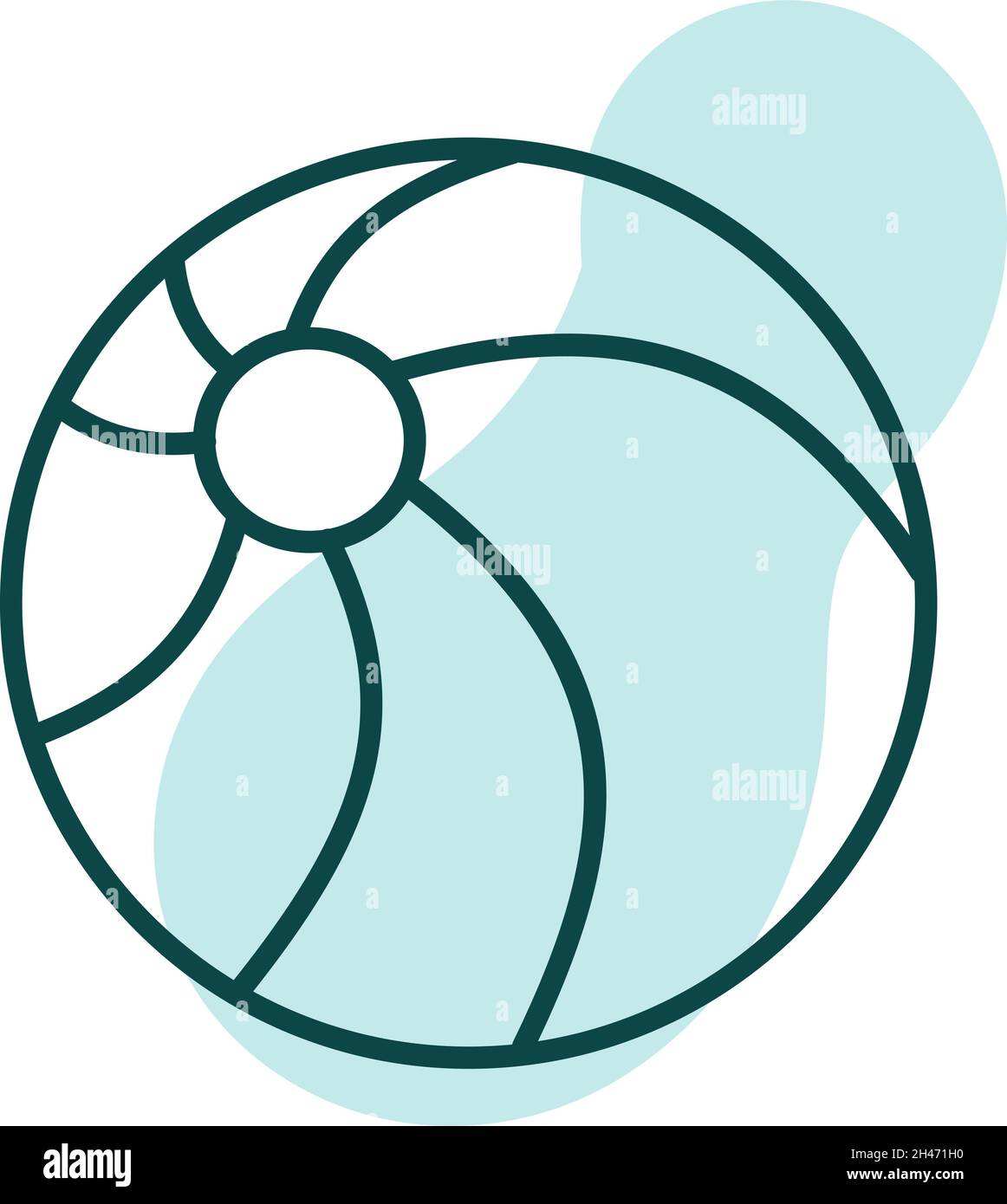 Sumer beach ball, illustration, vector, on a white background Stock ...