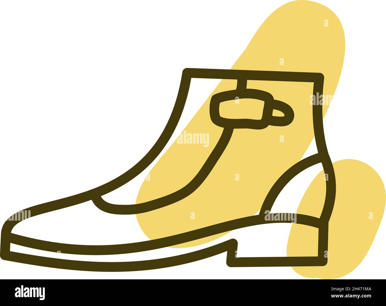 Mens yellow boots, illustration, vector, on a white background Stock ...