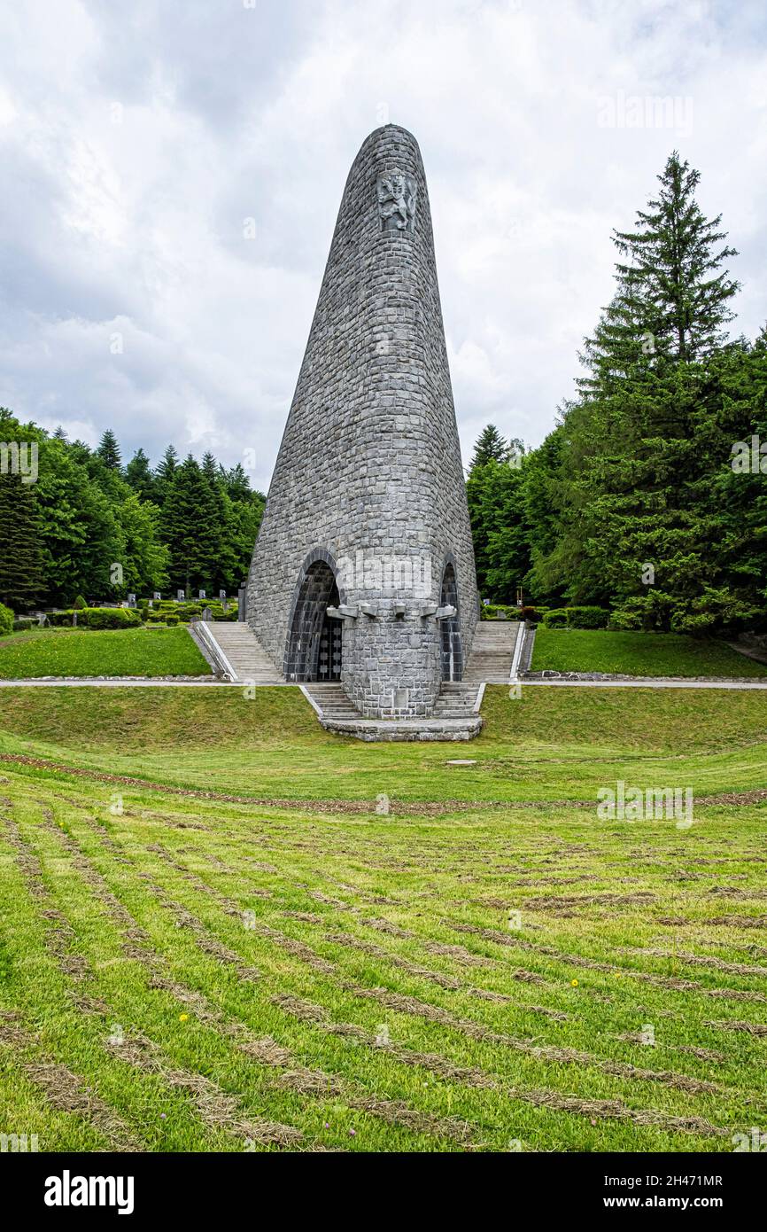 Monument at the memorial cemetery of the Czechoslovak soldiers, Dukla ...