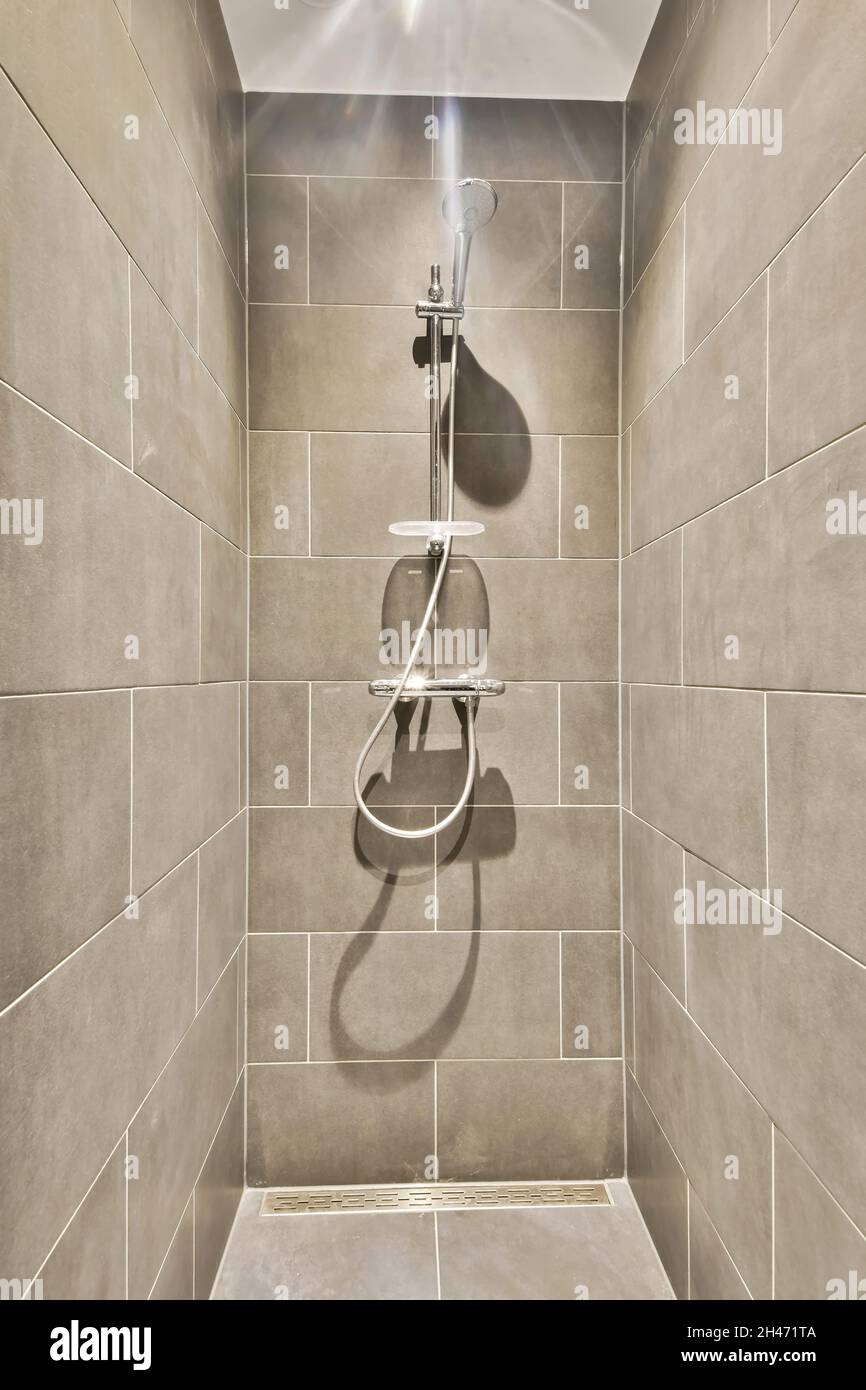Modern shower stall in a bright bathroom Stock Photo - Alamy