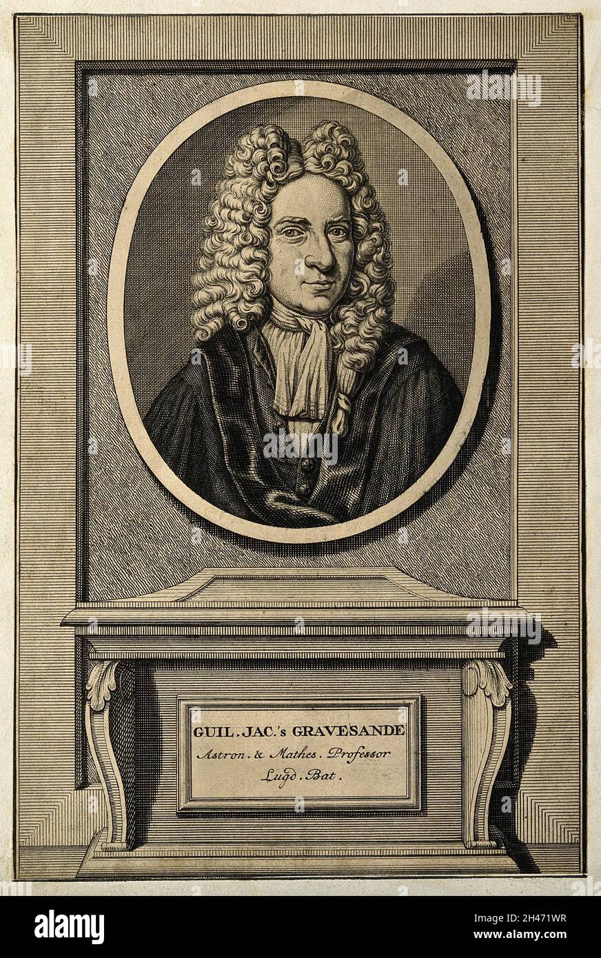 William Jacob 's Gravesande. Line engraving, 1716 Stock Photo - Alamy