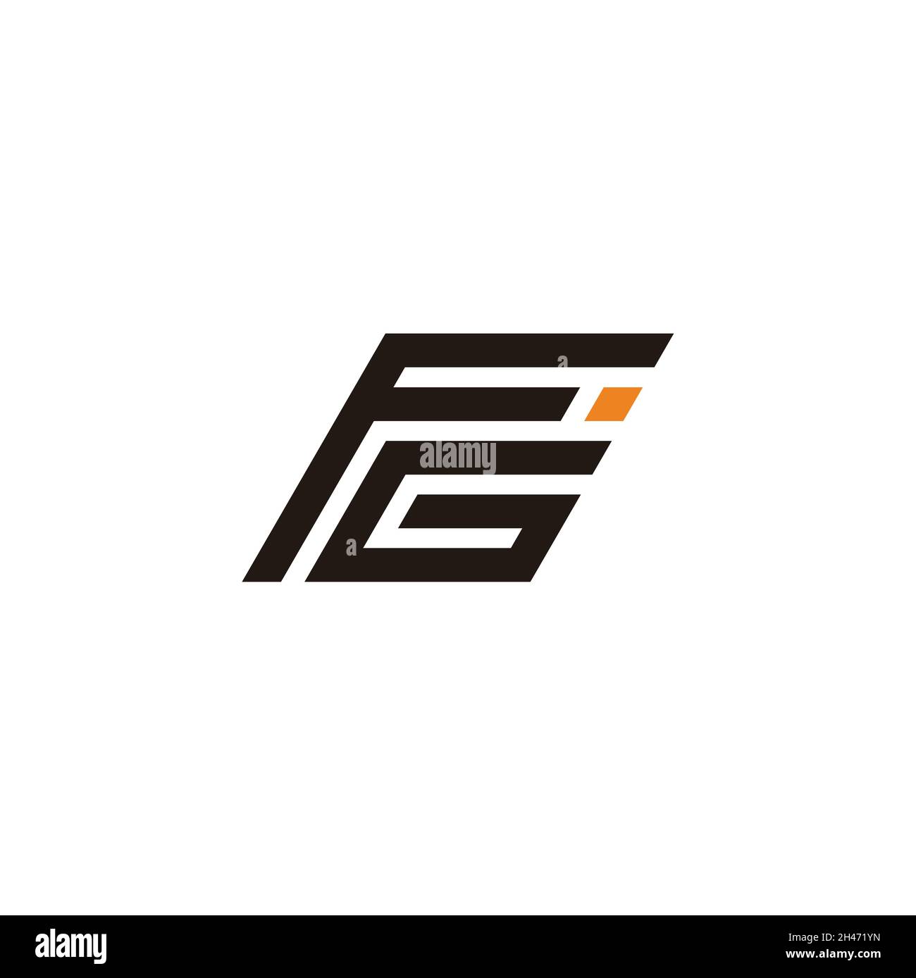 letter fg simple stripes geometric lines logo vector Stock Vector Image ...