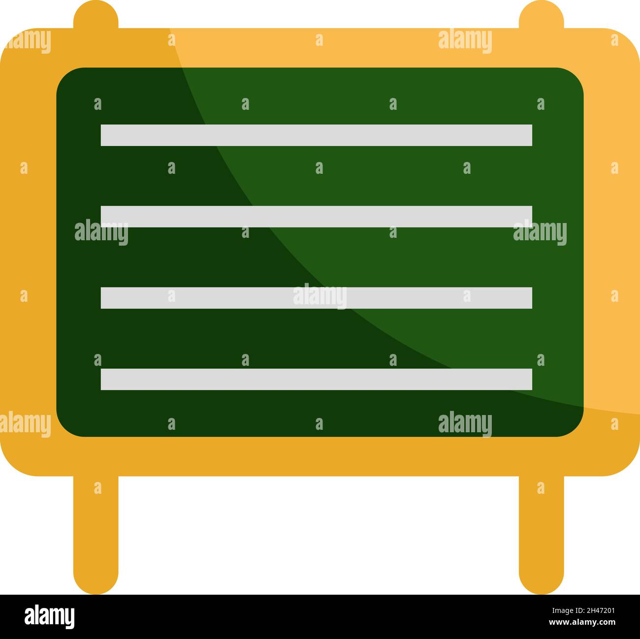 School blackboard, illustration, vector, on a white background Stock ...