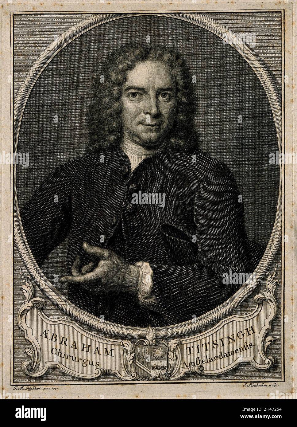 Abraham Titsingh. Line engraving by J. Houbraken after J. M. Quinkhard ...