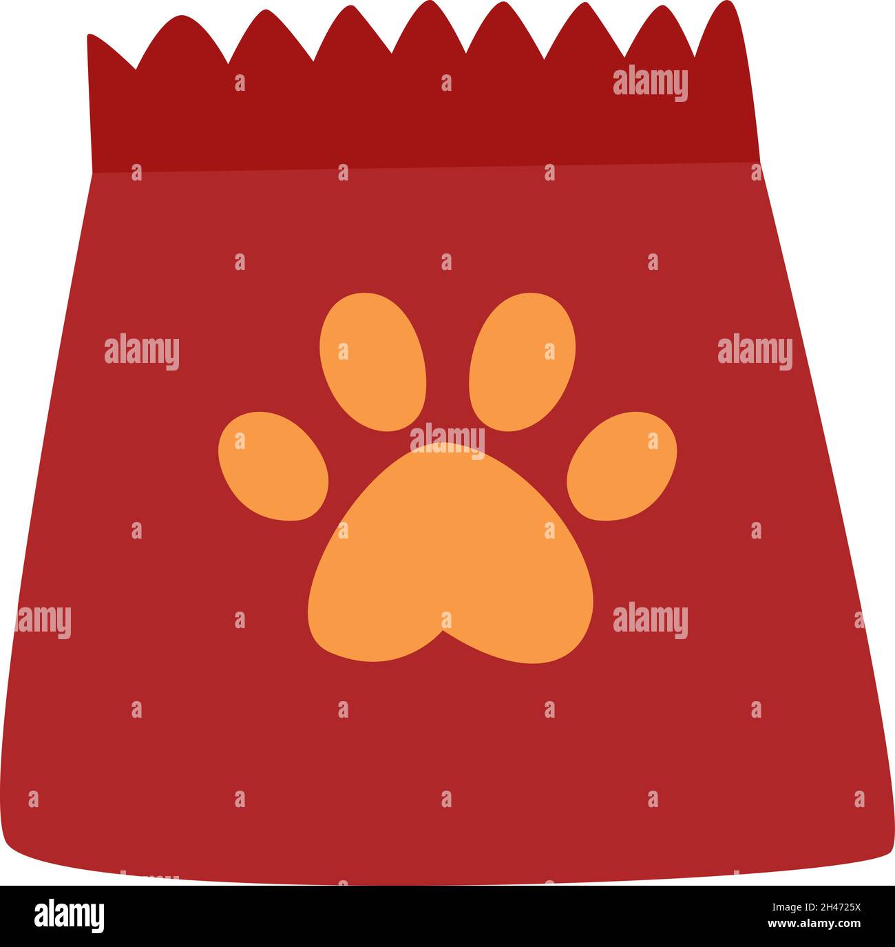 Cat food, illustration, vector, on a white background Stock Vector ...