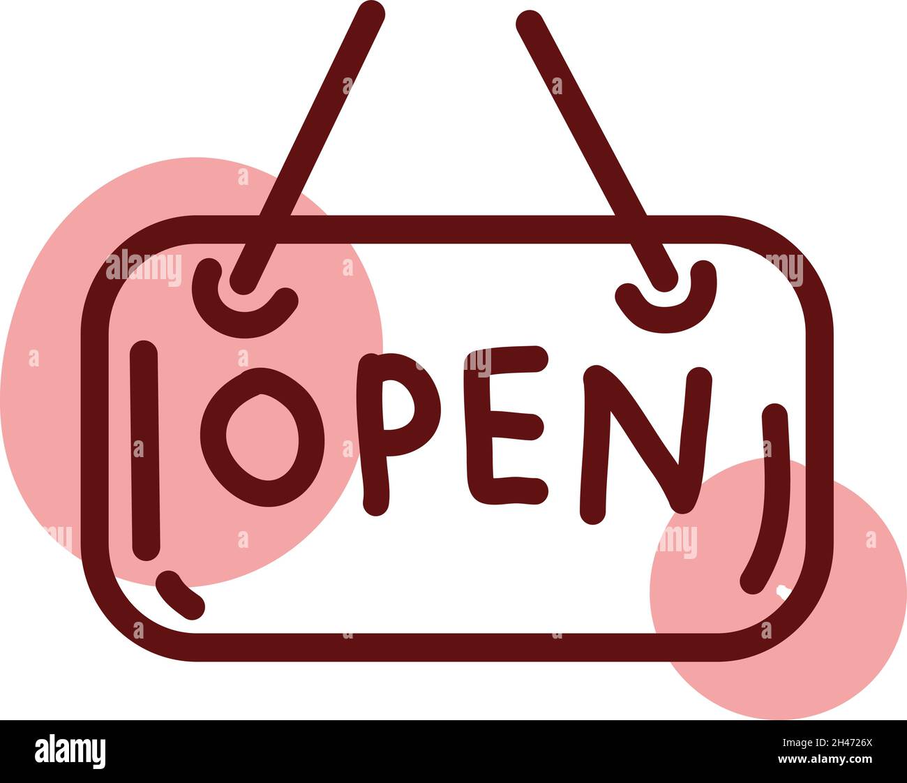 Shopping store open, illustration, vector, on a white background Stock ...