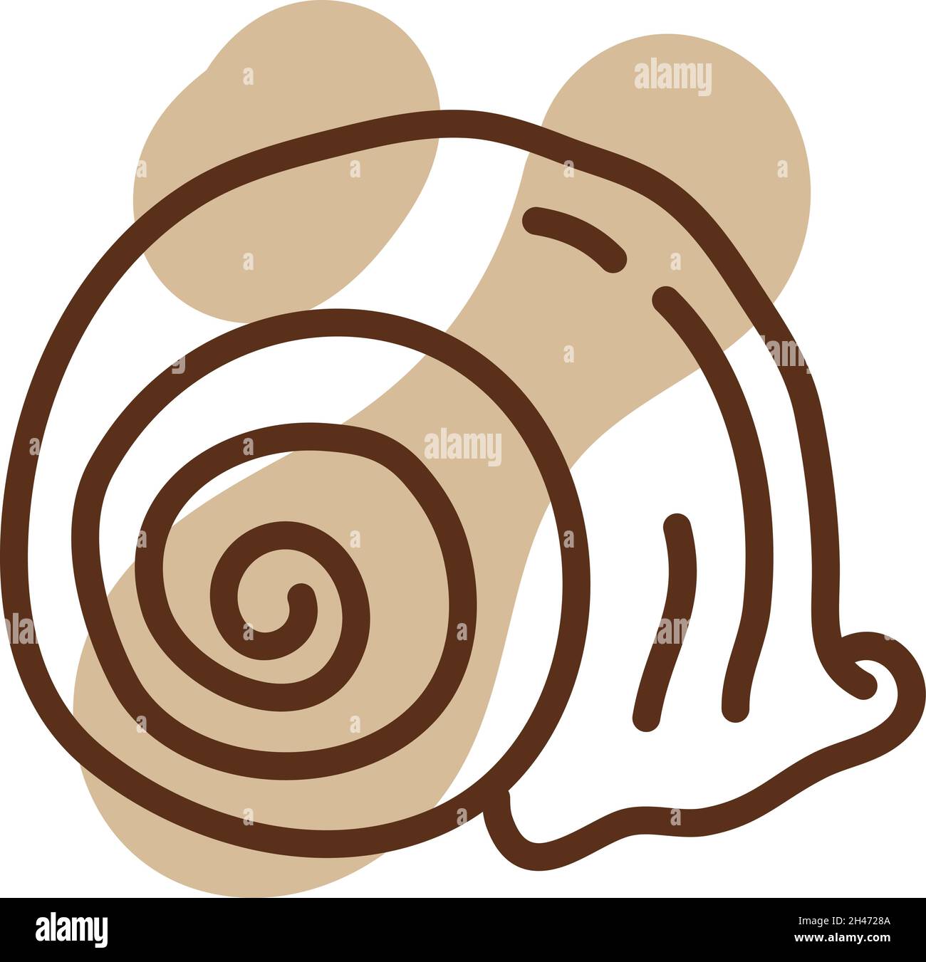 Spiral shell isolated in Stock Vector Images - Alamy
