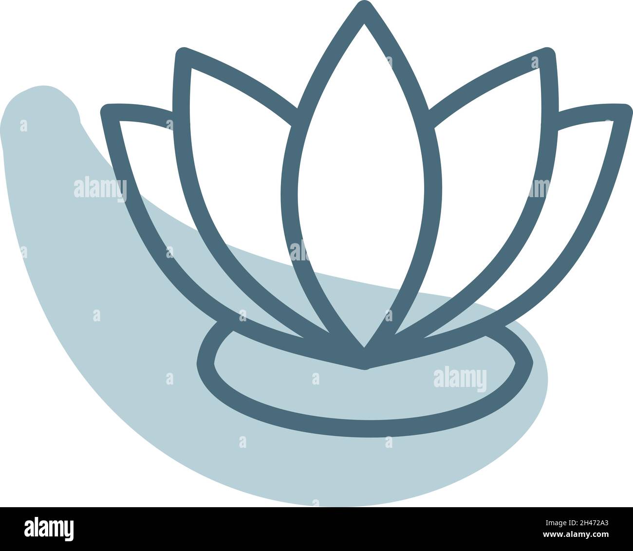 Spa flower, illustration, vector, on a white background Stock Vector ...