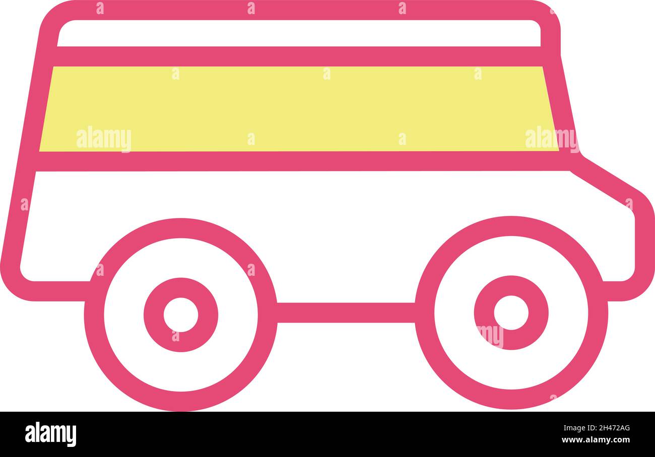 Red van transport, illustration, vector, on a white background Stock ...