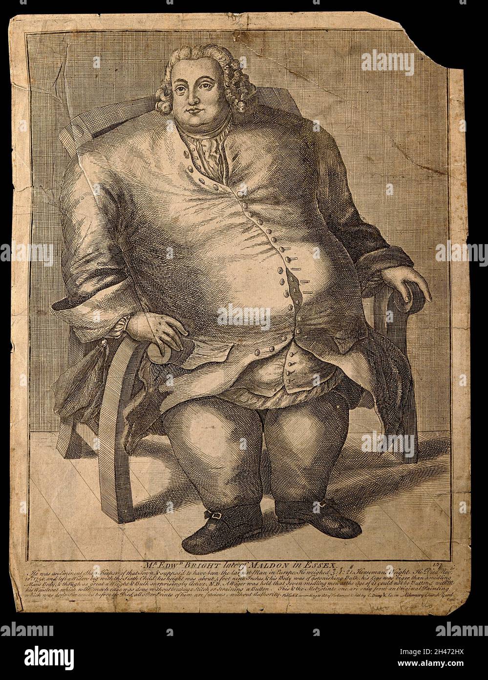 Edward Bright, a man weighing forty three and a half stone. Line ...