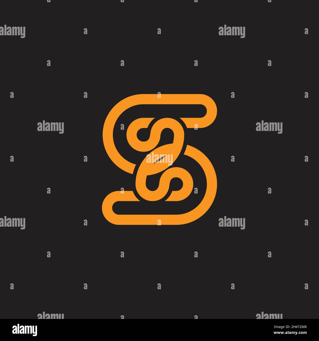 unique letter s geometric loop linear logo vector Stock Vector Image ...