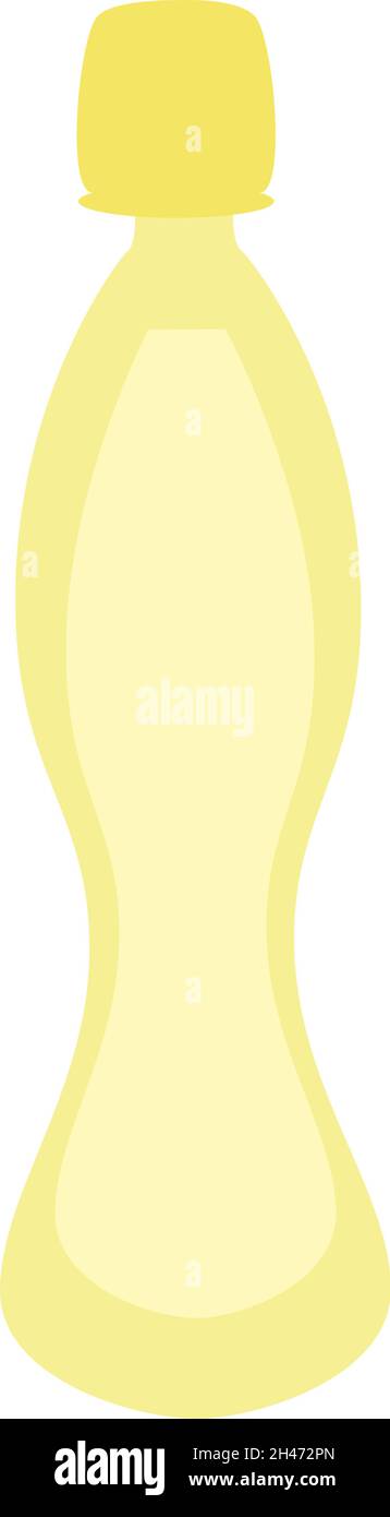 Yellow water bottle, illustration, vector, on a white background Stock ...