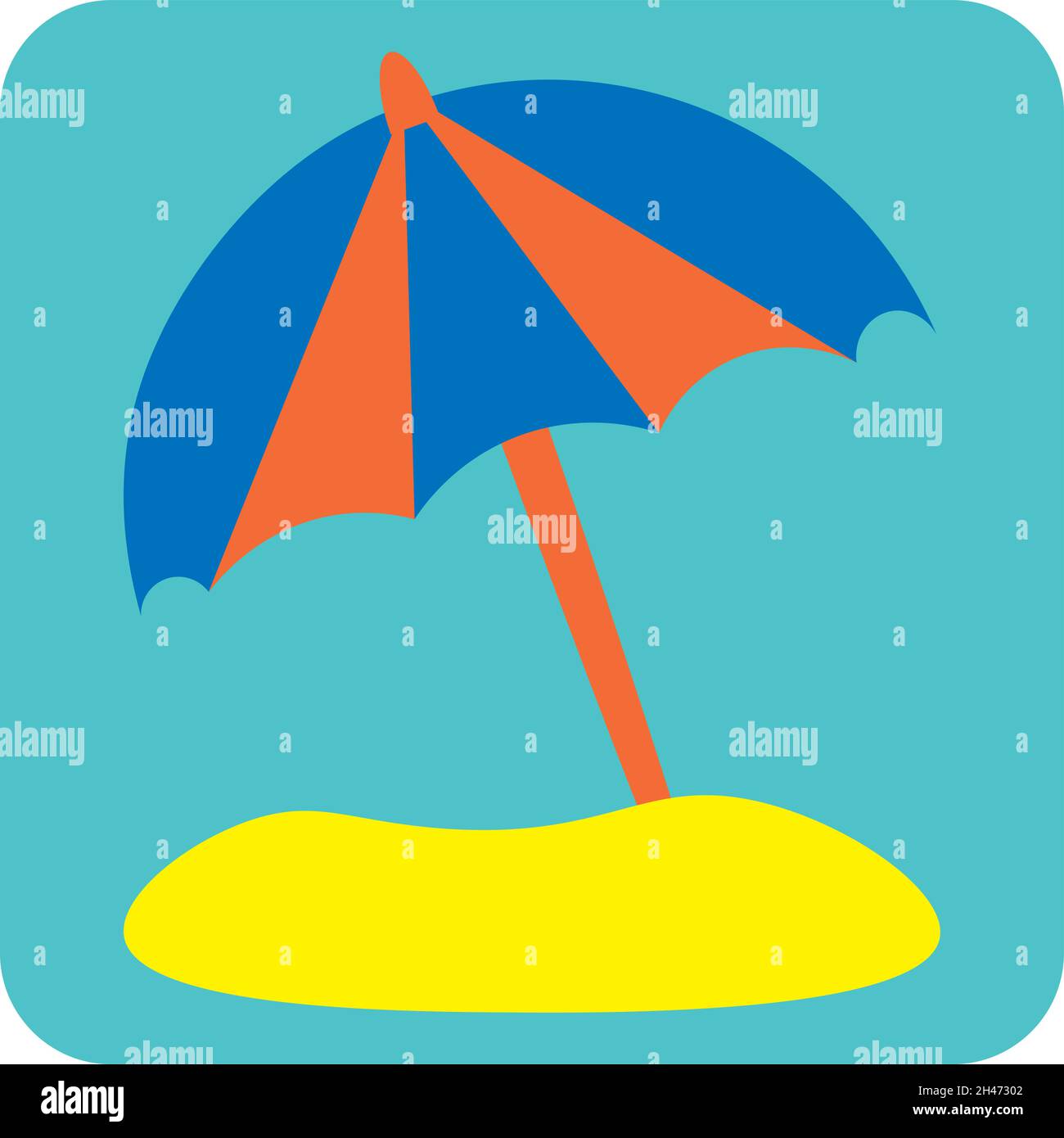 Stranded island, illustration, vector, on a white background Stock ...