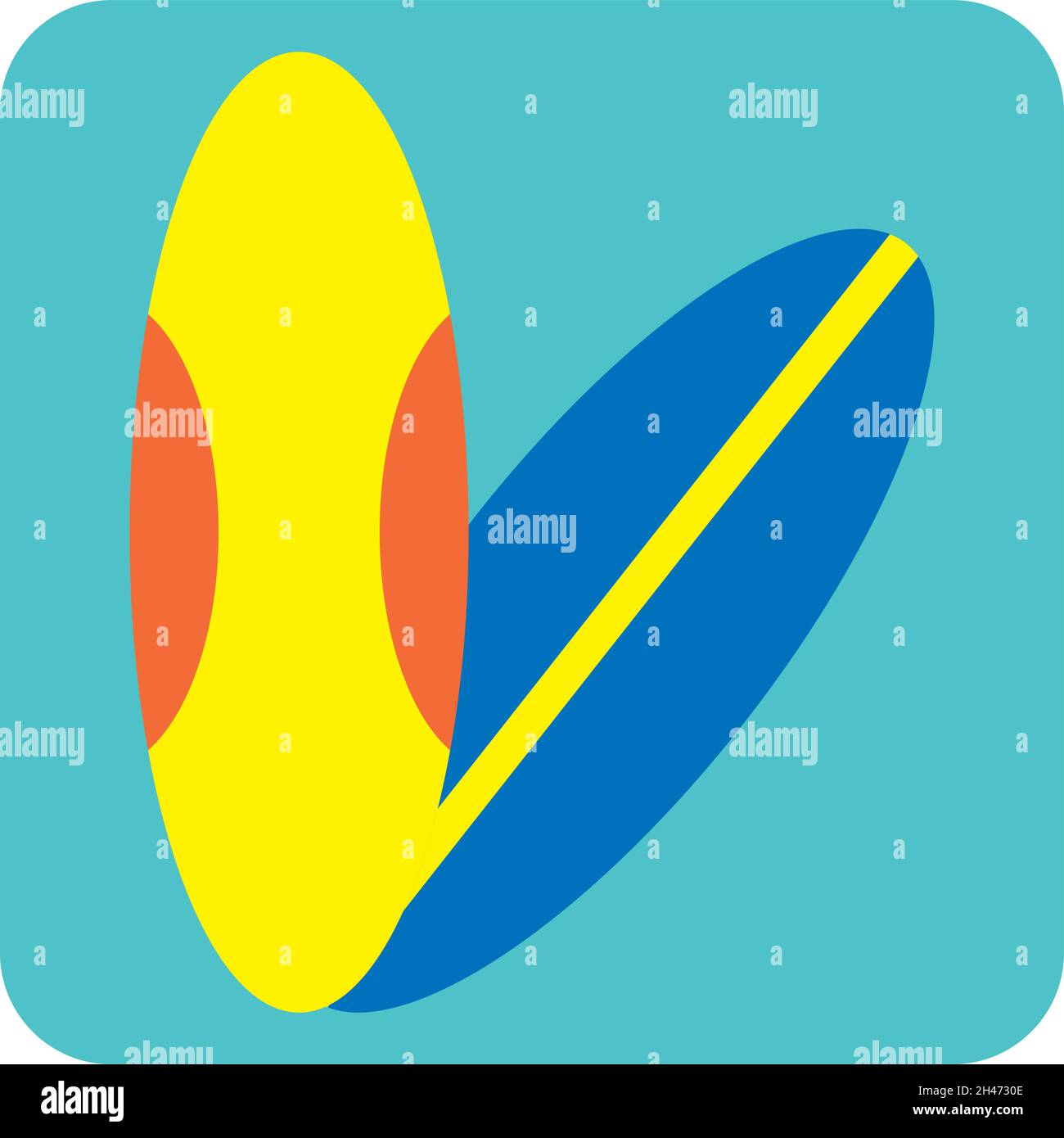 Surfing boards, illustration, vector, on a white background Stock ...