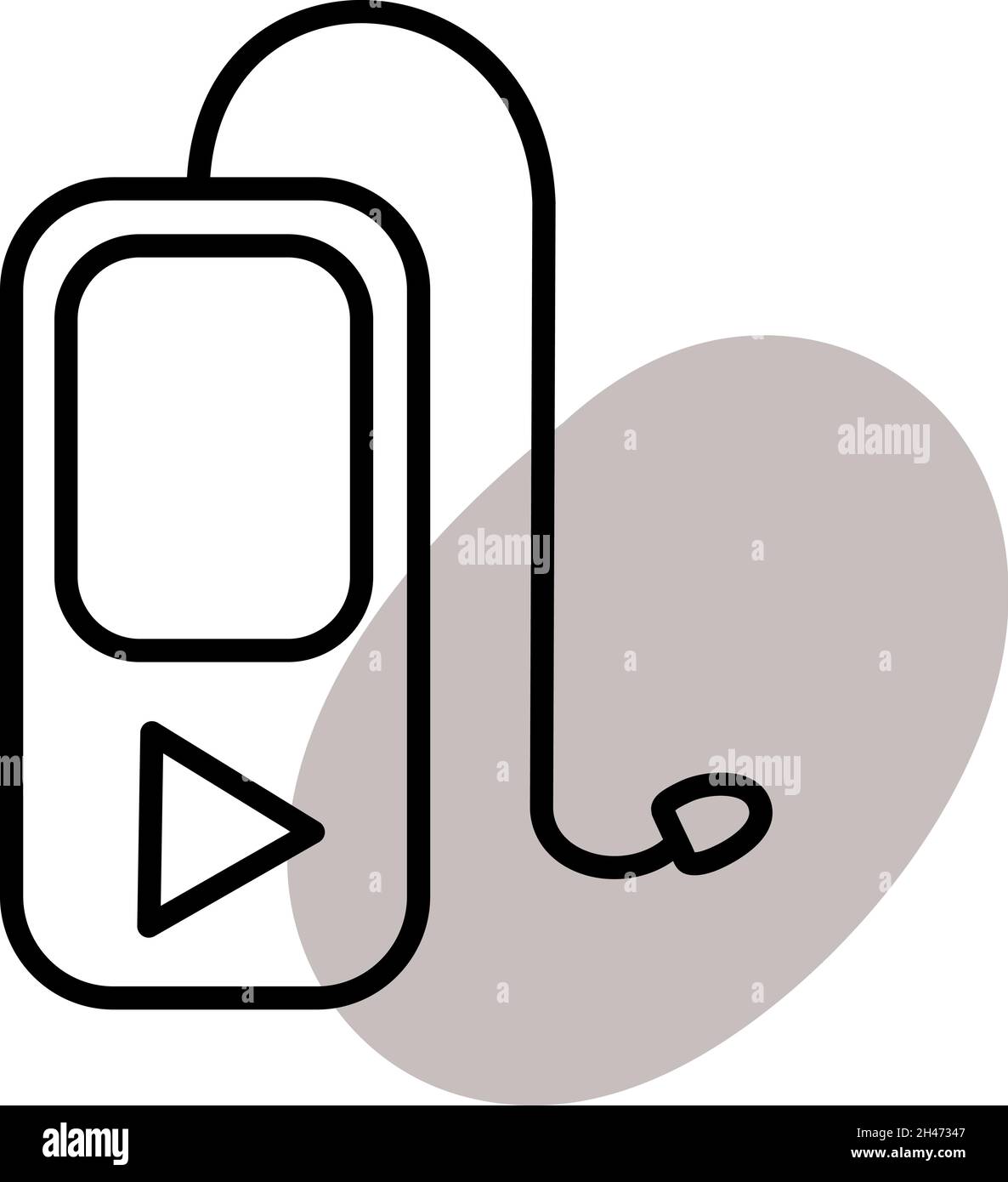 Music player, illustration, vector, on a white background Stock Vector ...