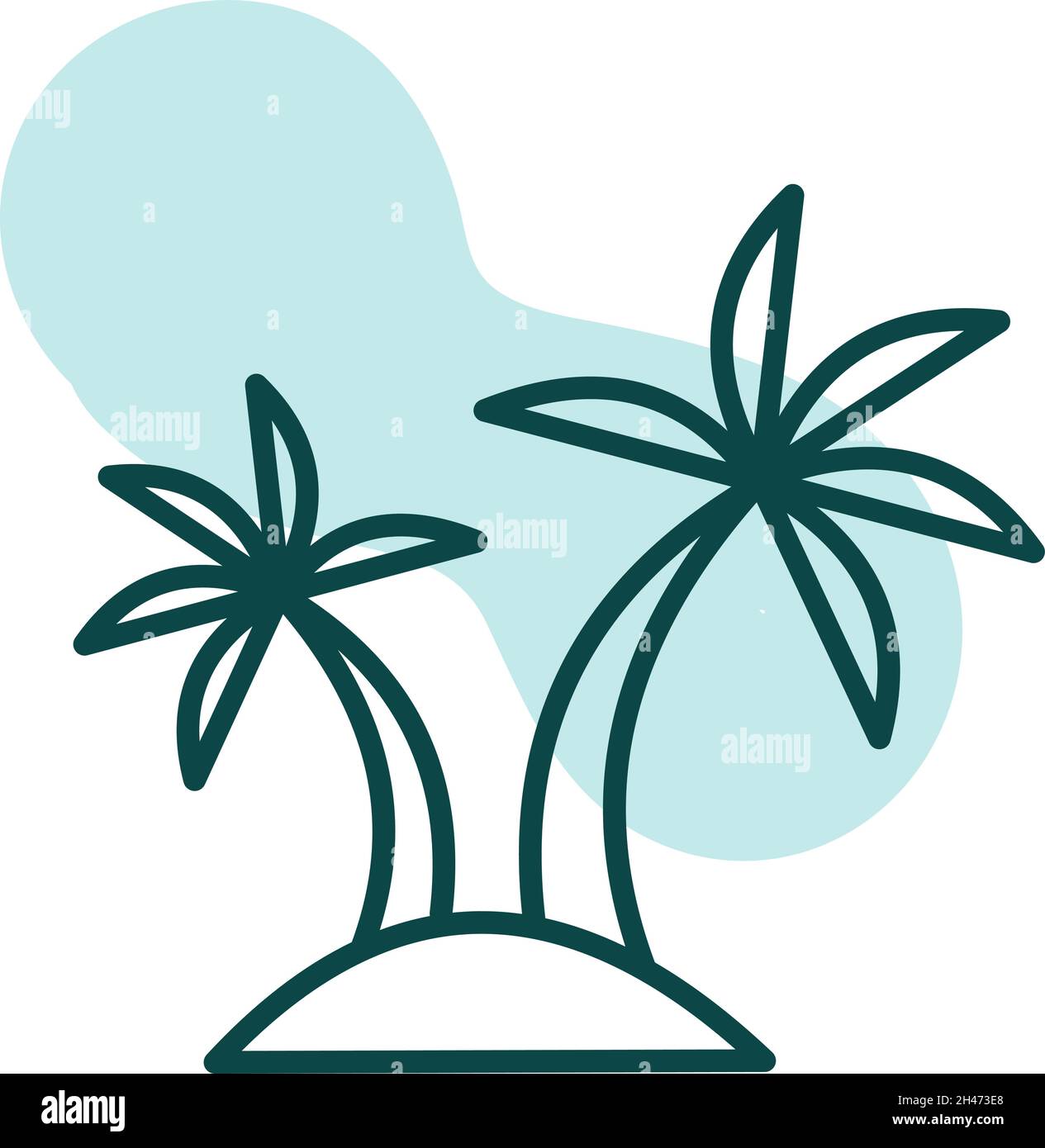 Holiday island, illustration, vector, on a white background Stock ...