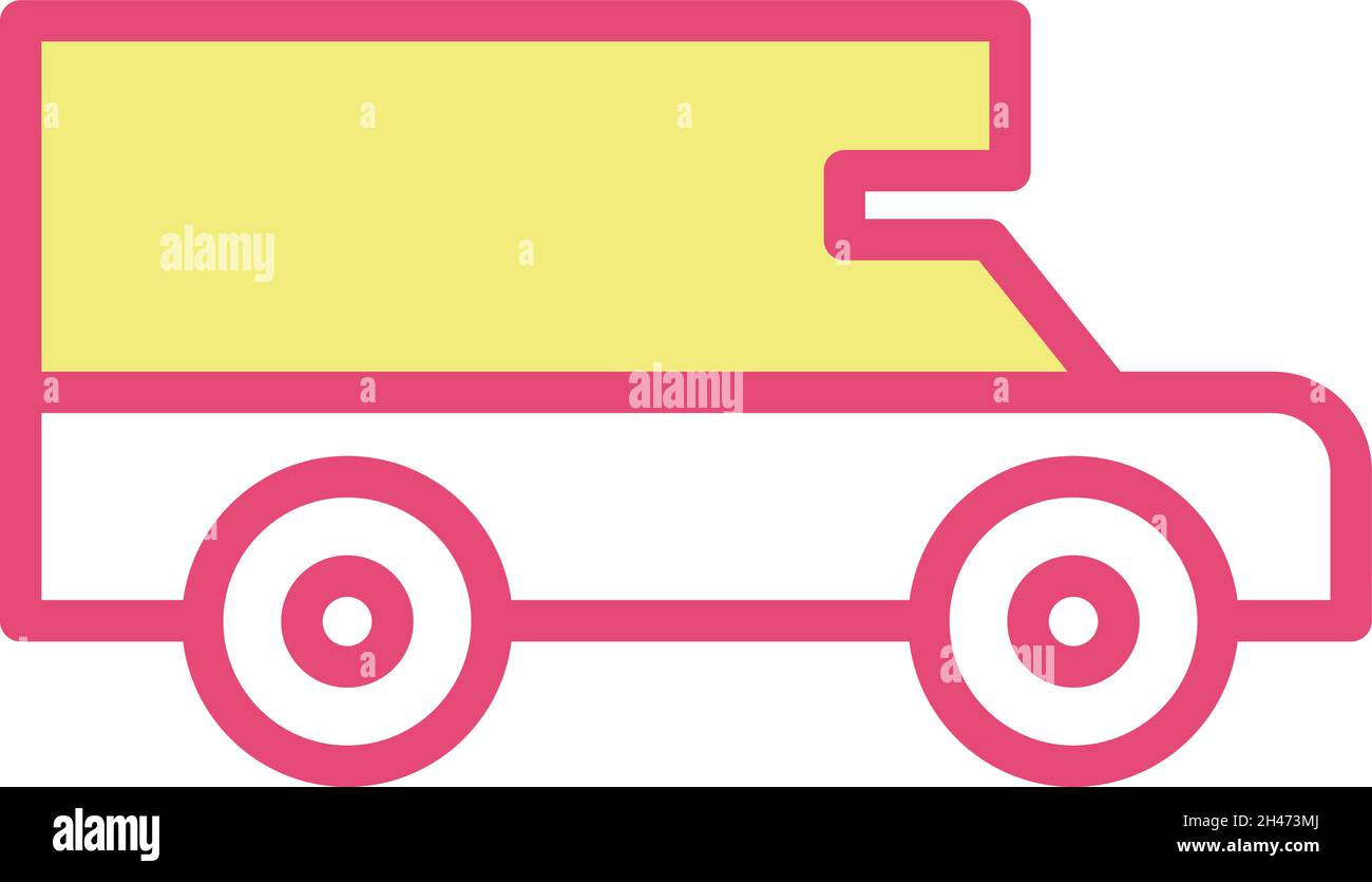 Travel van, illustration, vector, on a white background Stock Vector ...