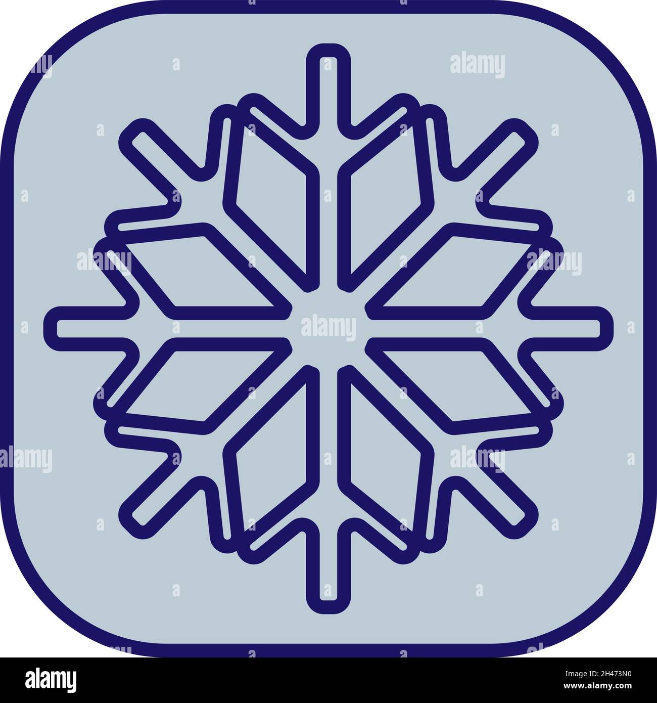 Snowflake weather, illustration, vector, on a white background Stock ...