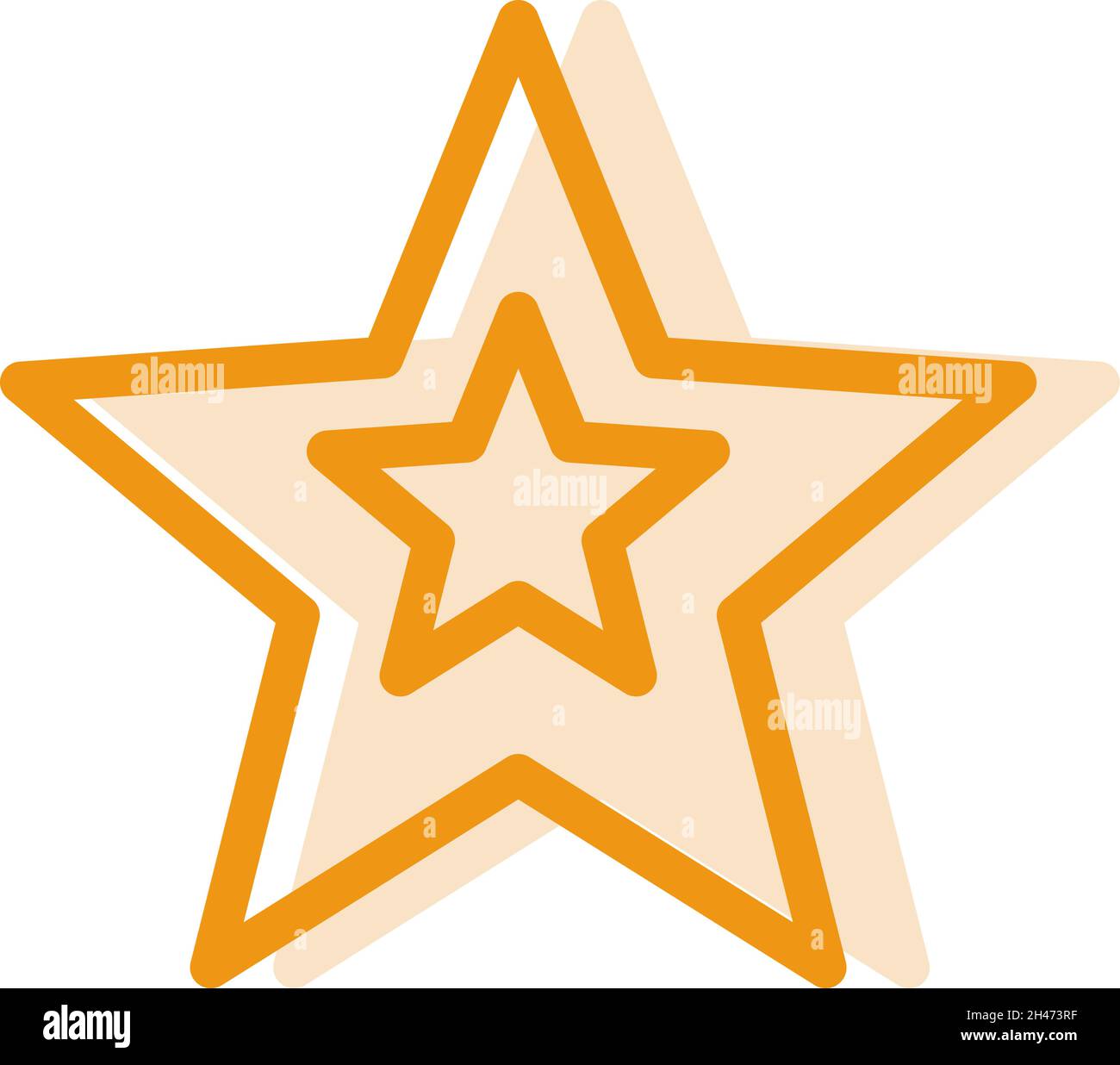 School star, illustration, vector, on a white background Stock Vector ...