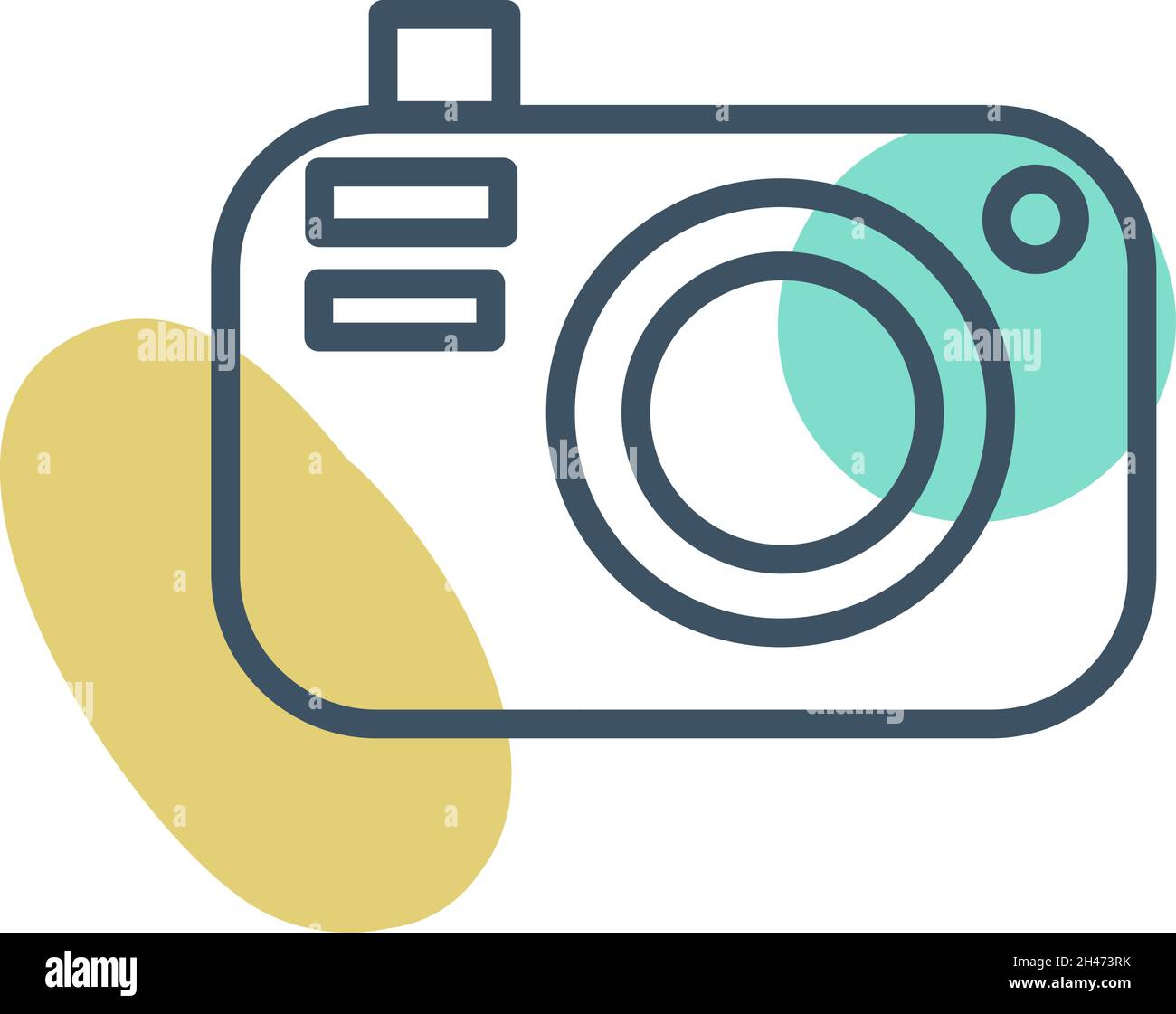 Holiday camera, illustration, vector, on a white background Stock ...