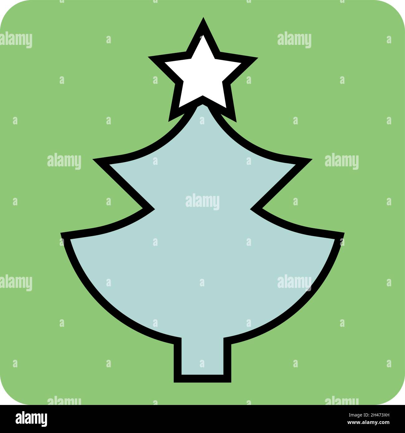 Christmas tree, illustration, vector, on a white background Stock ...