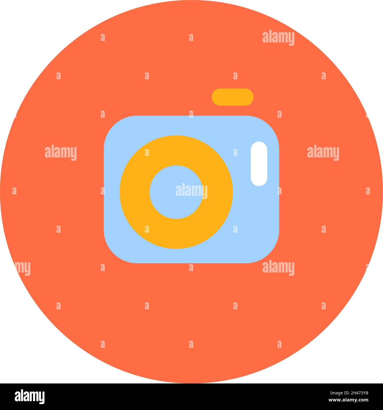 Vacation camera, illustration, vector, on a white background Stock ...