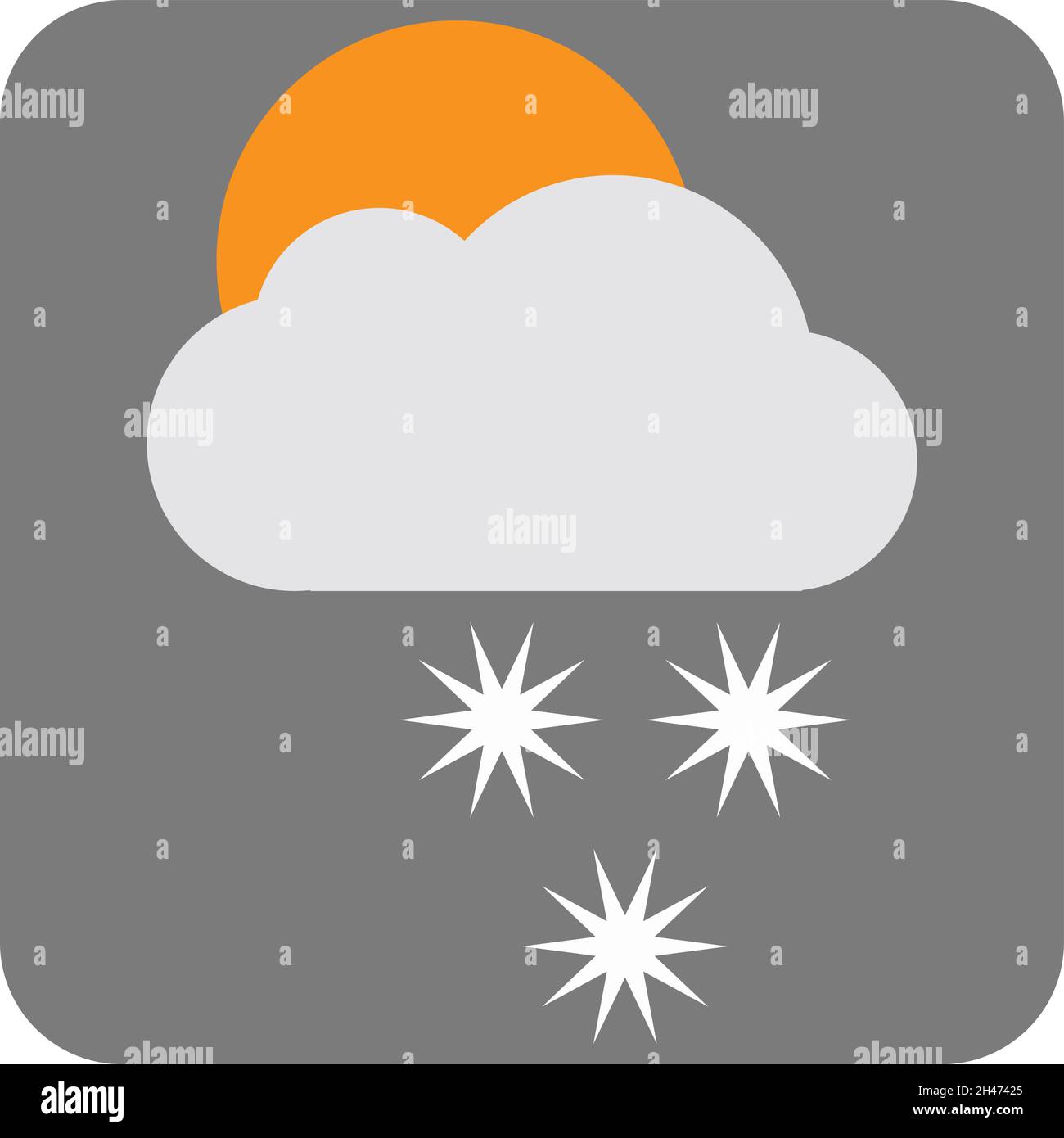 Snowy weather, illustration, vector, on a white background Stock Vector ...