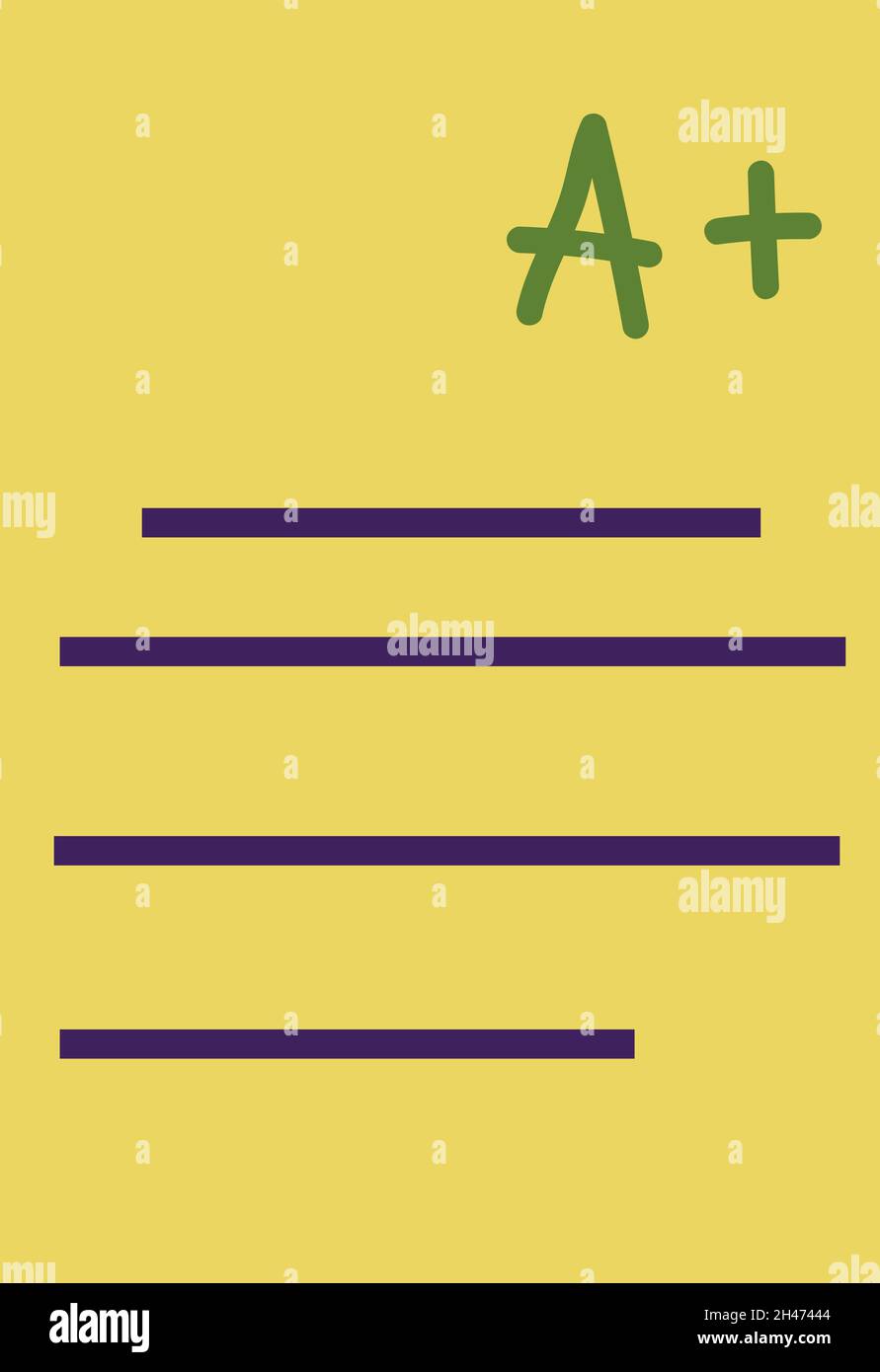 School homework, illustration, vector, on a white background Stock ...