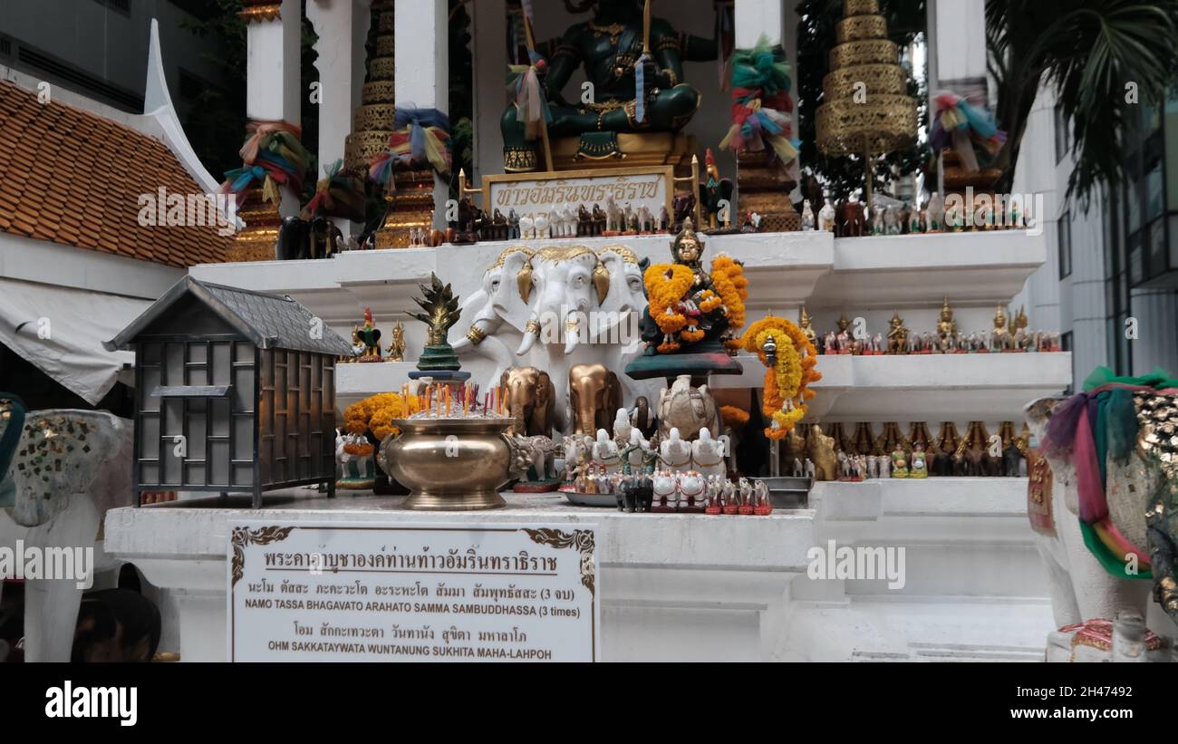 Indra Shrine God of Thunder Amarin Plaza in the Ratchaprasong City ...