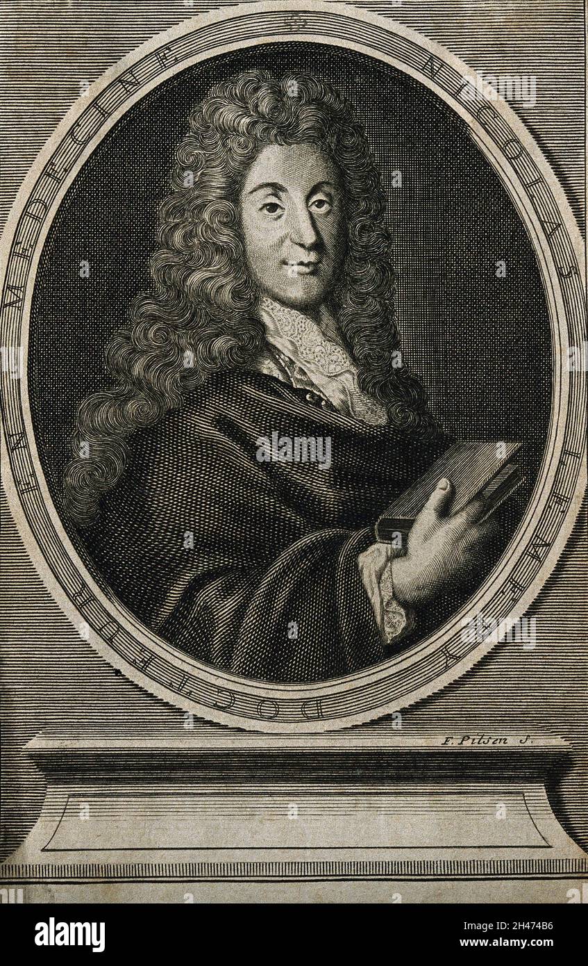 Nicolas Léméry. Line engraving by C. Vermeulen after L. E. Ferdinand ...